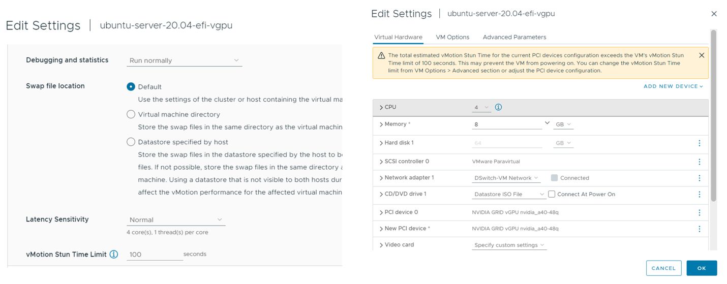 New Tuning Settings for DRS and vMotion for VMs with Virtual GPUs in ...