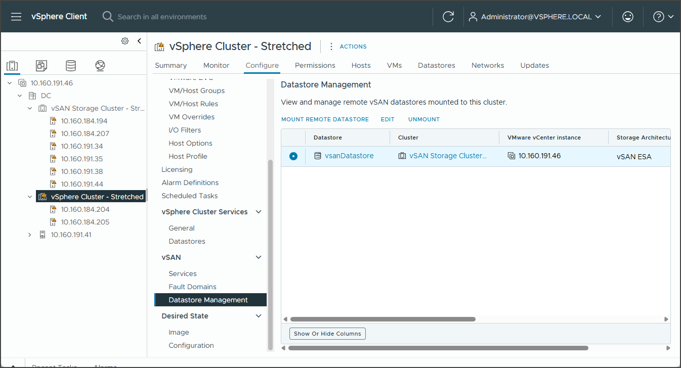 Stretched Topologies using vSAN Storage Clusters in VMware Cloud ...