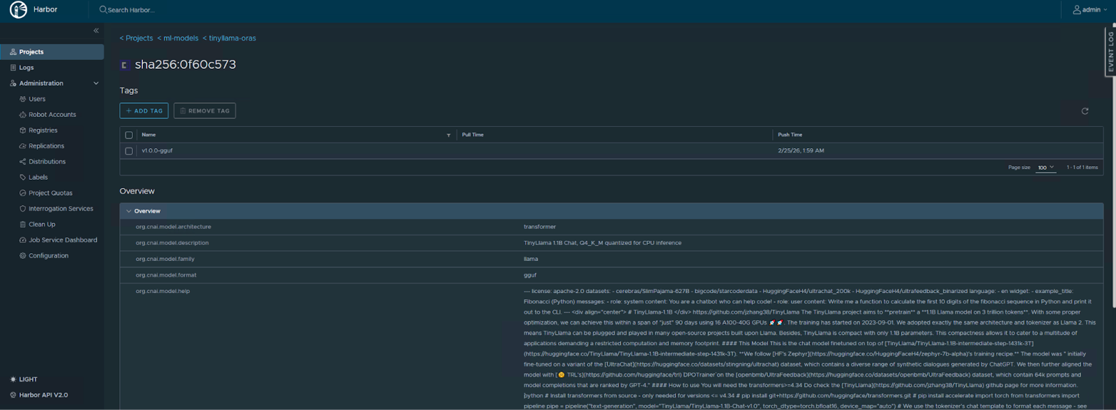 Using Harbor as an AI Model Registry - VMware Cloud Foundation (VCF) Blog