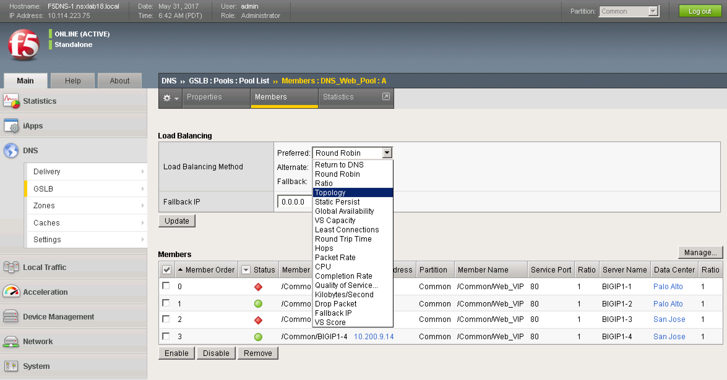 Multi-site Active-Active Solutions: NSX-V and F5 BIG-IP DNS