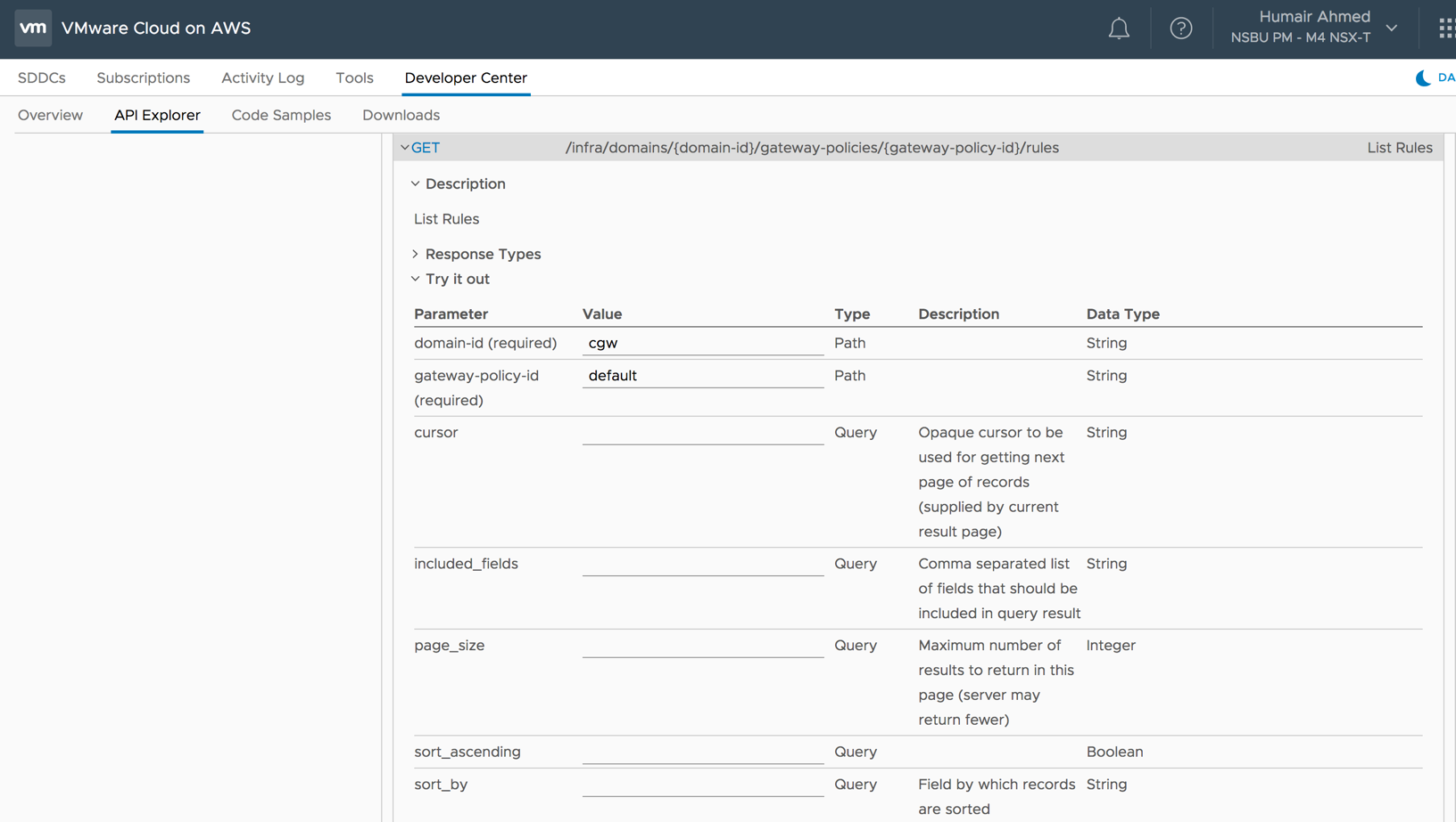 VMware Cloud on AWS SDDC 1.7: New NSX Features
