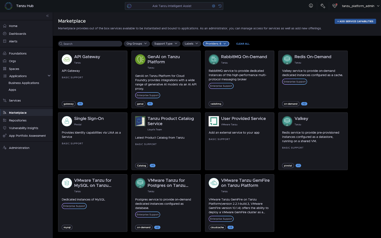 Tanzu Platform 10.3 Service Publishing: The InnerSource Marketplace - Tanzu