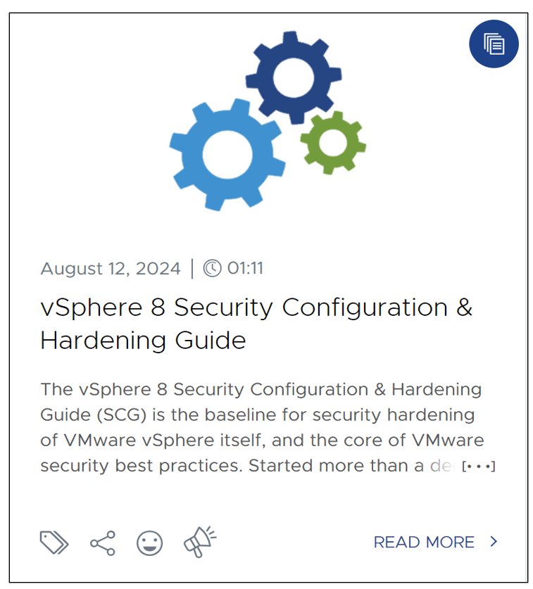 [TAM Blog] Security Configuration Guide を用いて、vSphere 基盤のセキュリティチェックをしよう ...