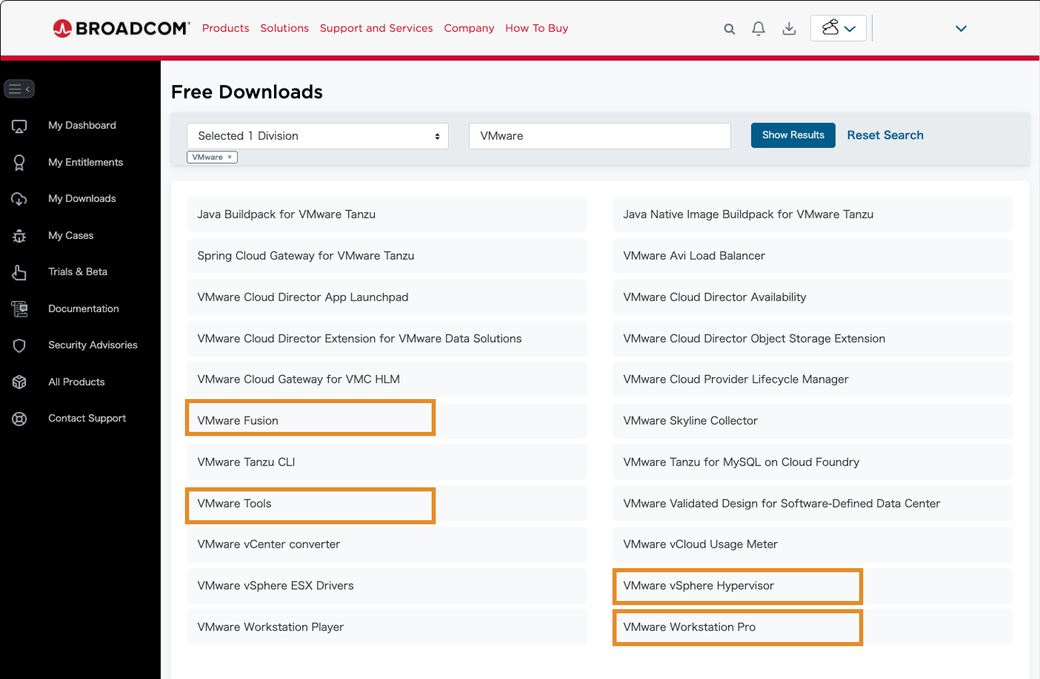 Broadcom サポートサイト利用ガイド : VMware ソフトウェアのダウンロード方法 - VMware Japan Blog