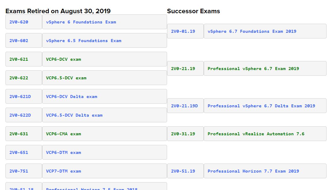 Retirement of VCP/VCAP/Badge Certifications and Exams - VMware Japan Blog