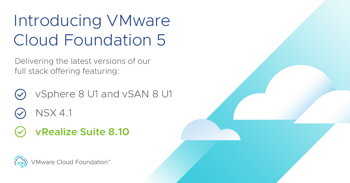 What's new in vRealize Suite within VMware Cloud Foundation 5.0